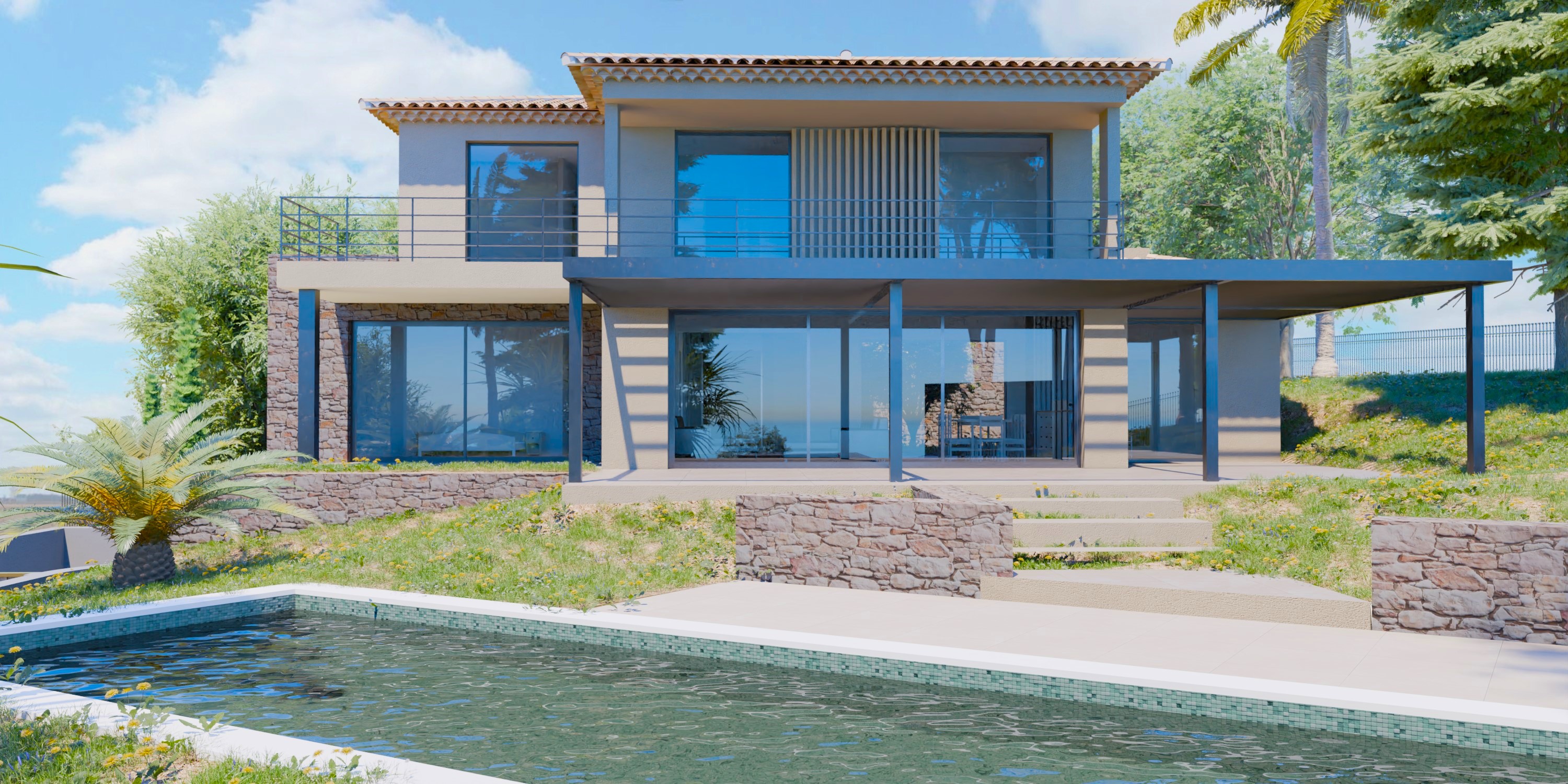 Villa neuve vue mer, Centre de Sainte-Maxime – Saint-Tropez Bay Property